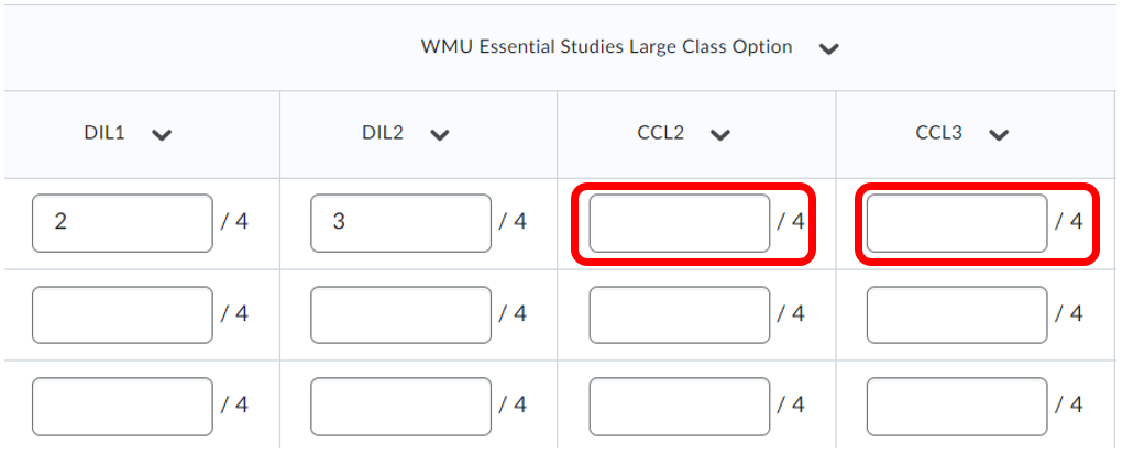 Guide to the WMU Essential Studies Grade Items Assessment in Elearning