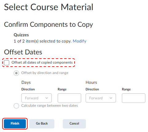 Copying Specific Items from Course to Course in Elearning