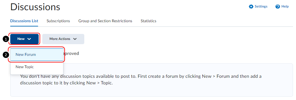 Setting up Discussion Forums and Topics in Elearning