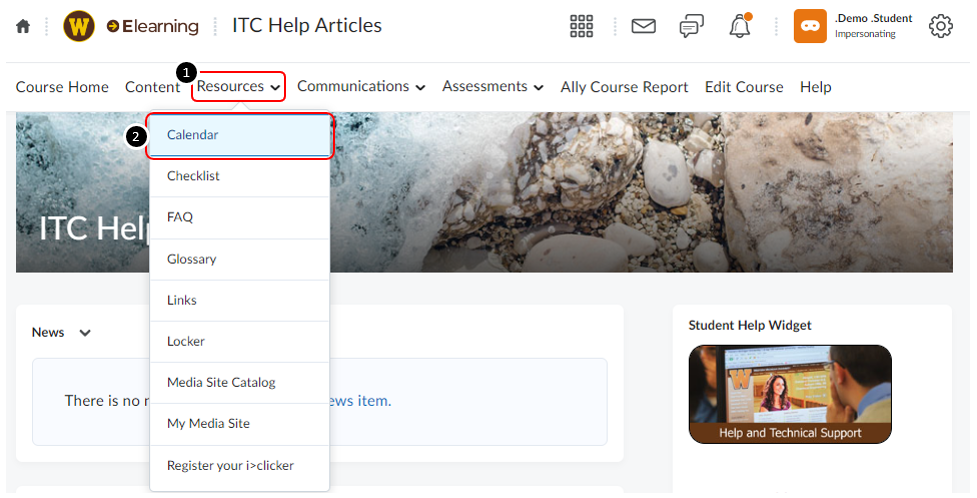 Enabling Calendar Subscriptions for Students in Elearning