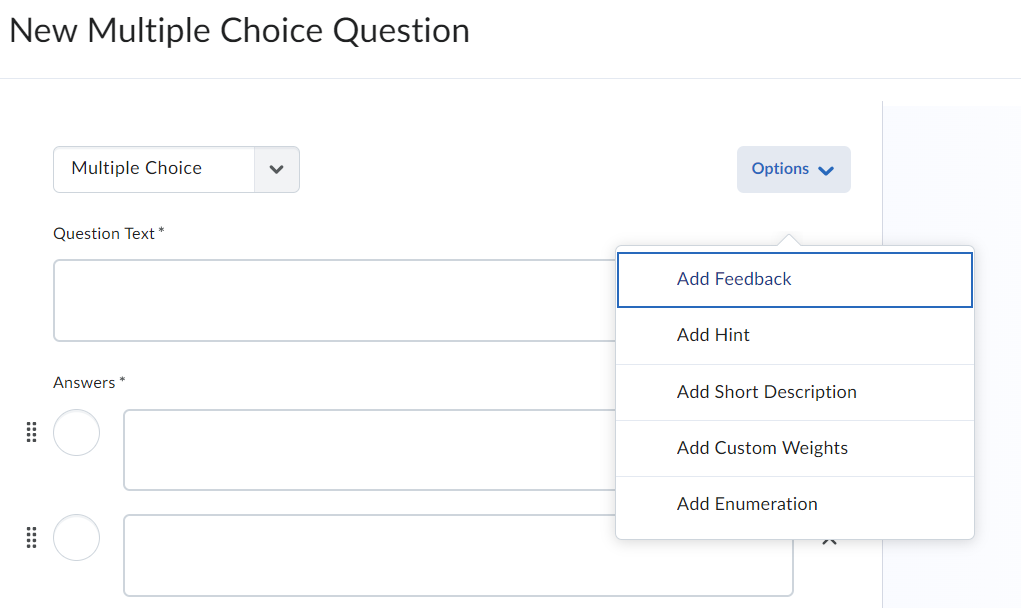 Creating a Quiz and Adding Questions in Elearning