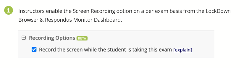 Respondus Screen Recording