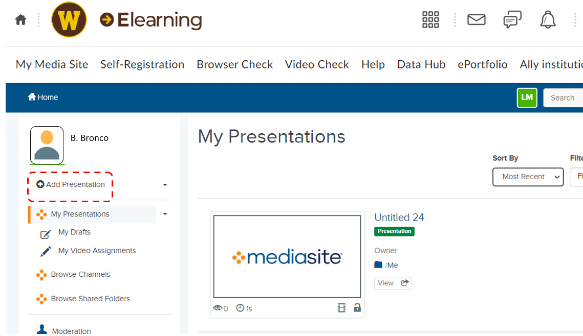 Mediasite In-Browser Recording