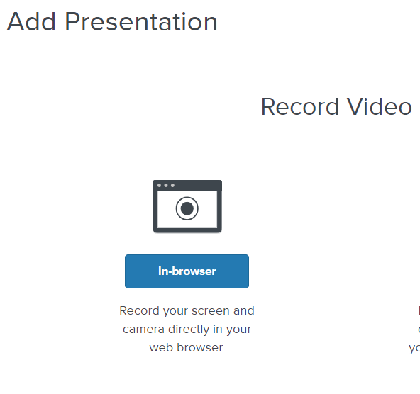 Mediasite In-Browser Recording