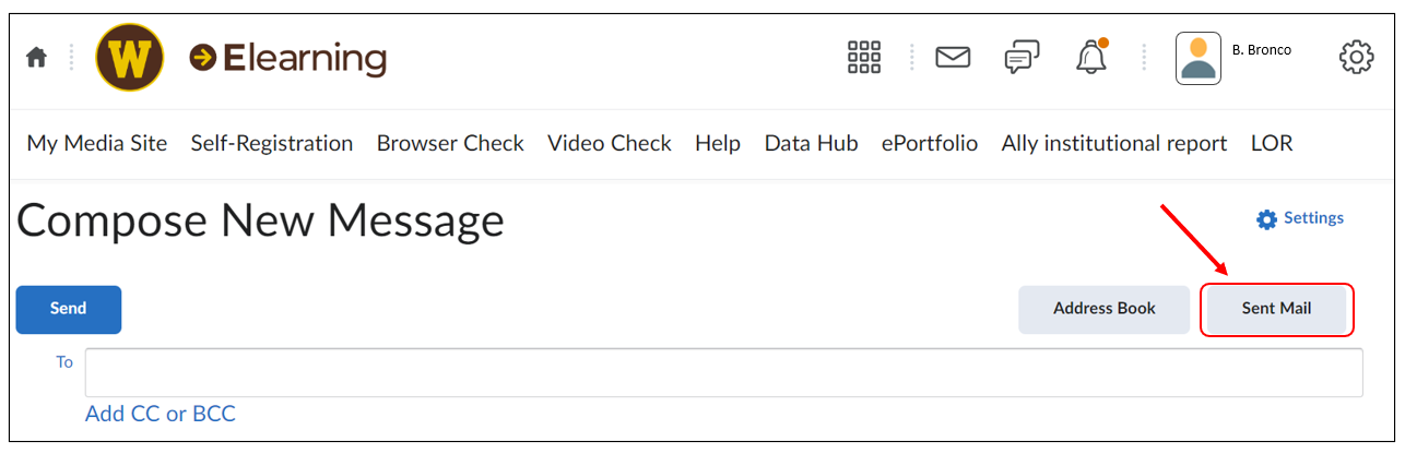 Accessing Emails Sent Through Elearning Classlist