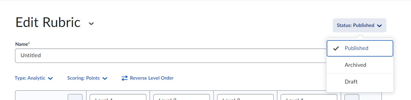 Creating a Rubric in Elearning