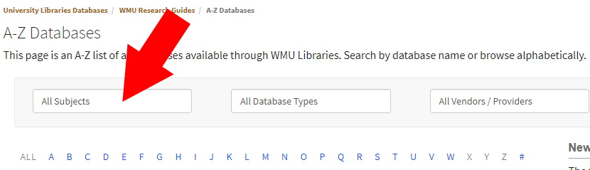 Finding a Database