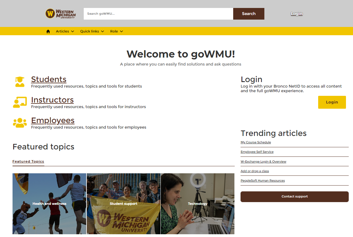 goWMU Features Guide