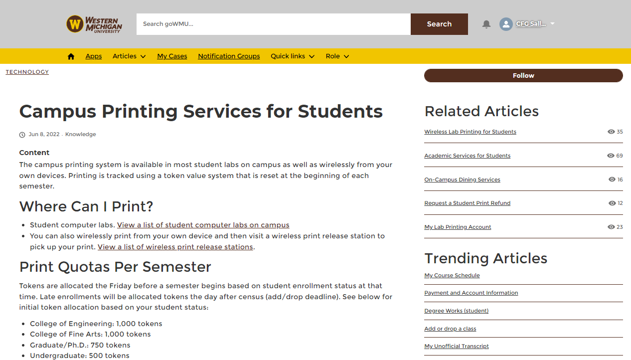 goWMU Features Guide