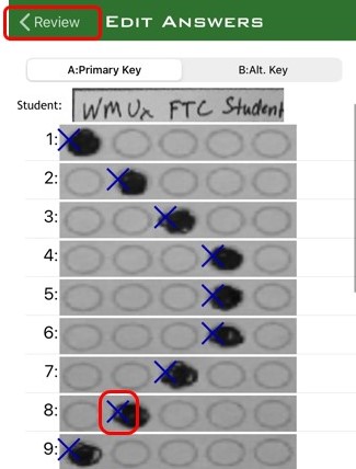 Scanning and Reviewing Student Sheets in ZipGrade