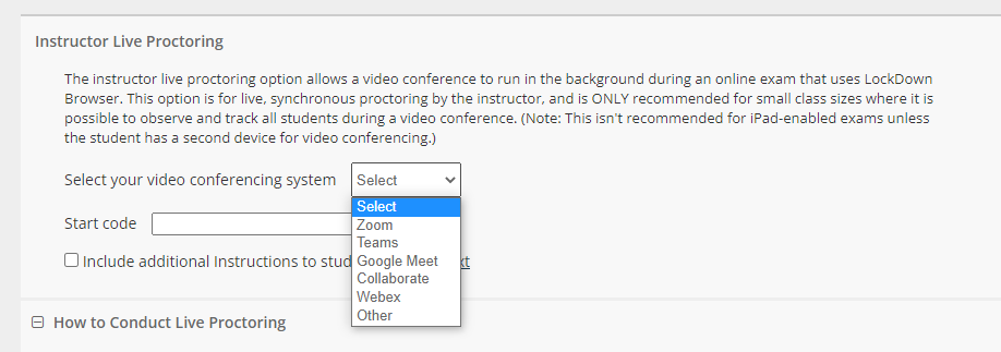 Respondus Instructor Live Proctoring in Elearning