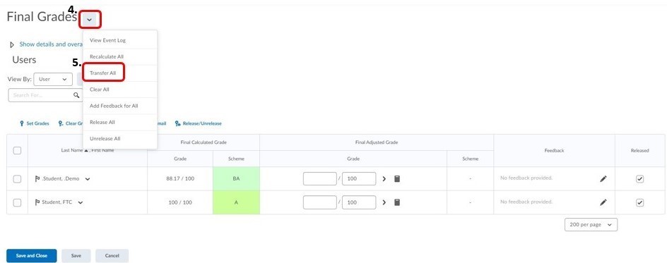 Preparing Midterm or Final Grades in Elearning