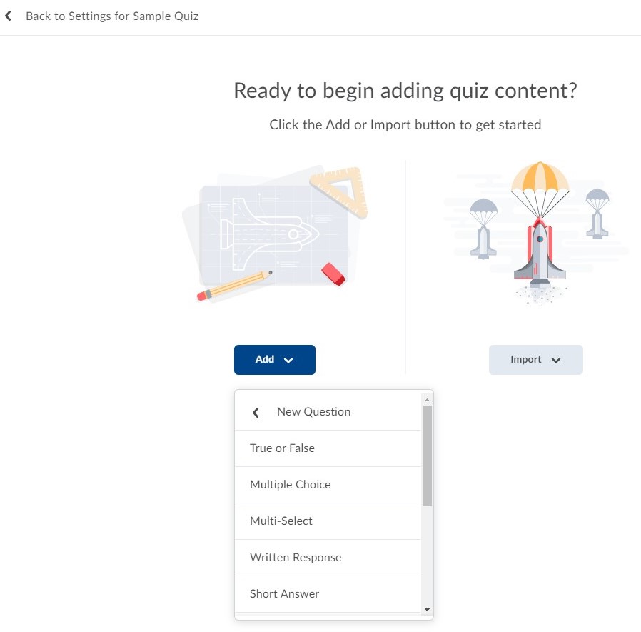 Creating a Quiz and Adding Questions in Elearning