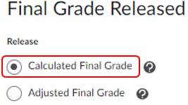 How to Release Final Calculated Grades in Elearning