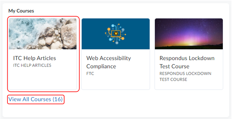 Accessing New Courses in Elearning