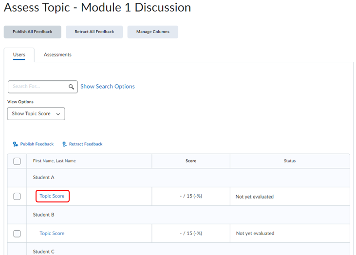 Grading Discussions Using a Rubric in Elearning