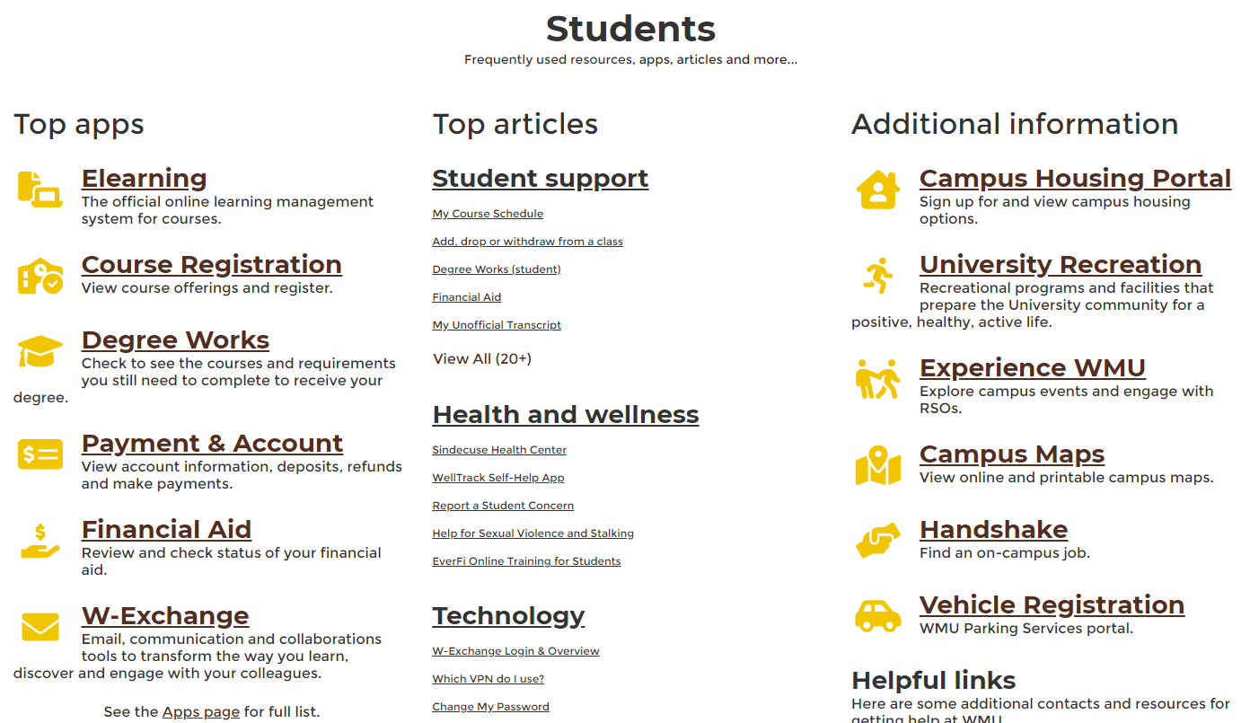 goWMU Features Guide