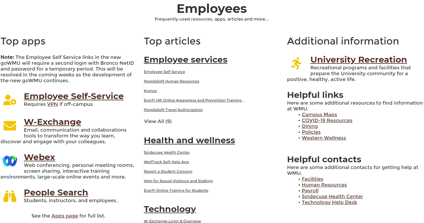 goWMU Features Guide