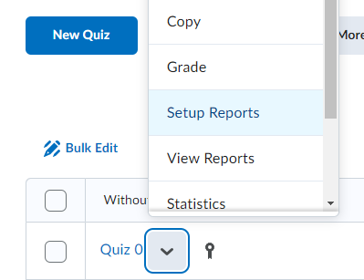 Setting Up and Downloading Quiz Reports in Elearning