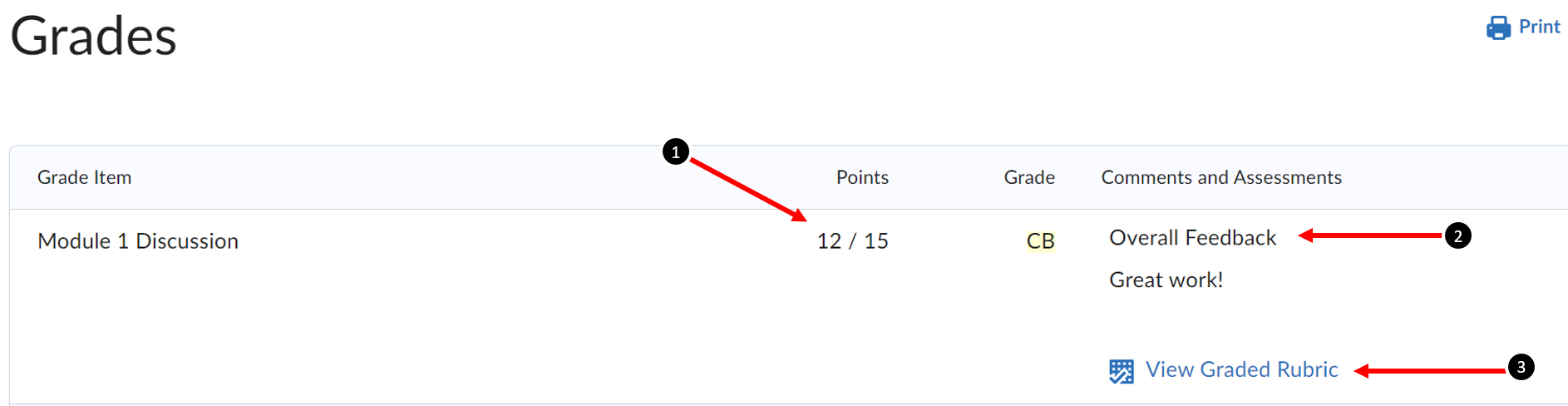 Student: Viewing Grades in Elearning