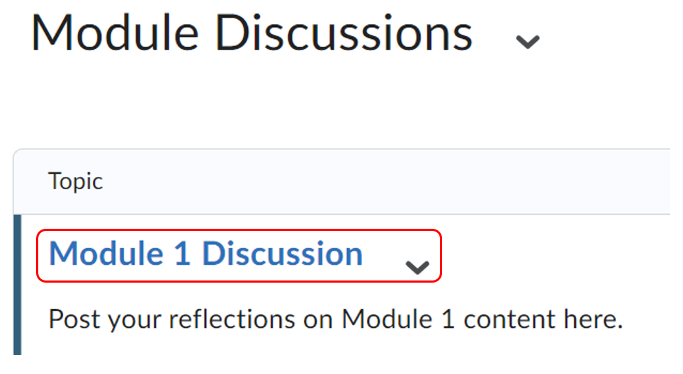 Student: How to Complete a Discussion