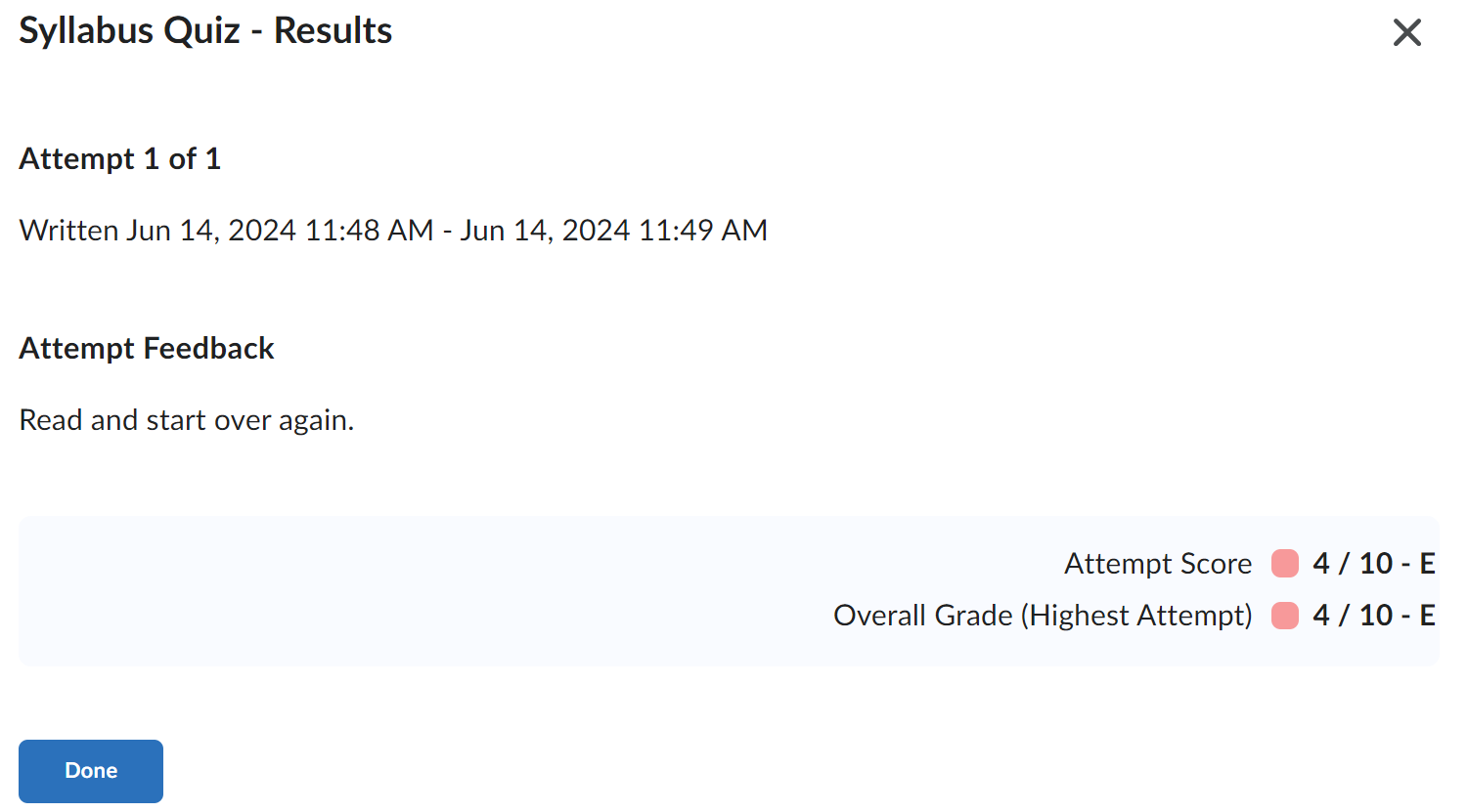 Student: Viewing Scores and Feedback on Quizzes