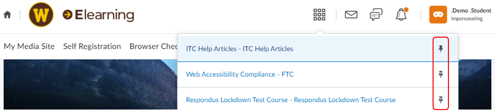 Accessing New Courses in Elearning