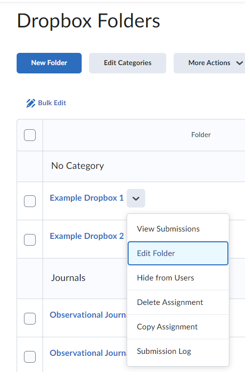 Attaching a Rubric to a Dropbox in Elearning