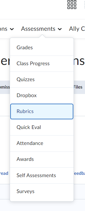 Creating a Rubric in Elearning