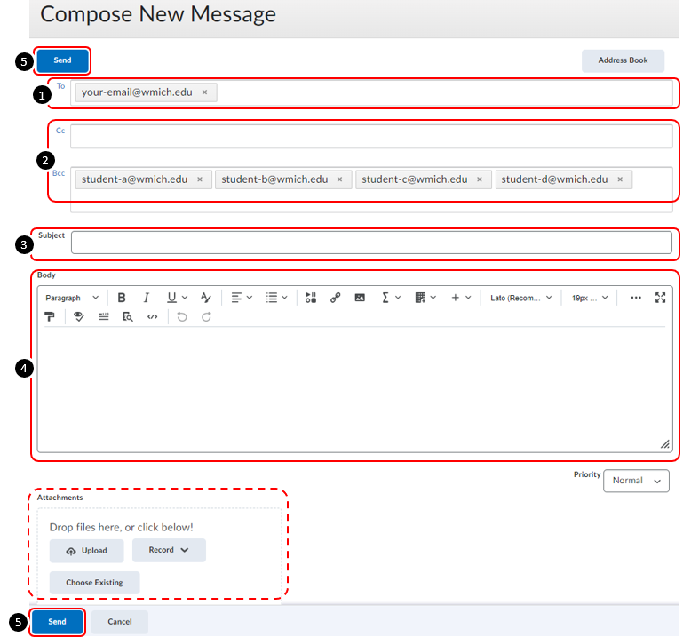 Emailing Your Classlist in Elearning (Whole Class, Small Groups, Individuals)