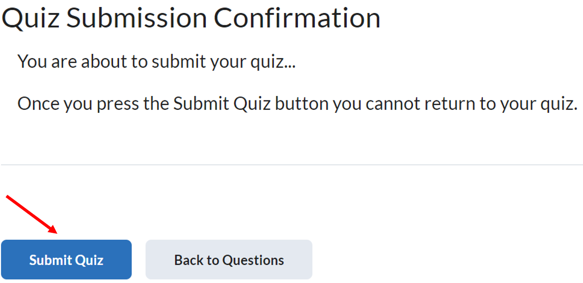 Student: How to Take a Quiz in Elearning