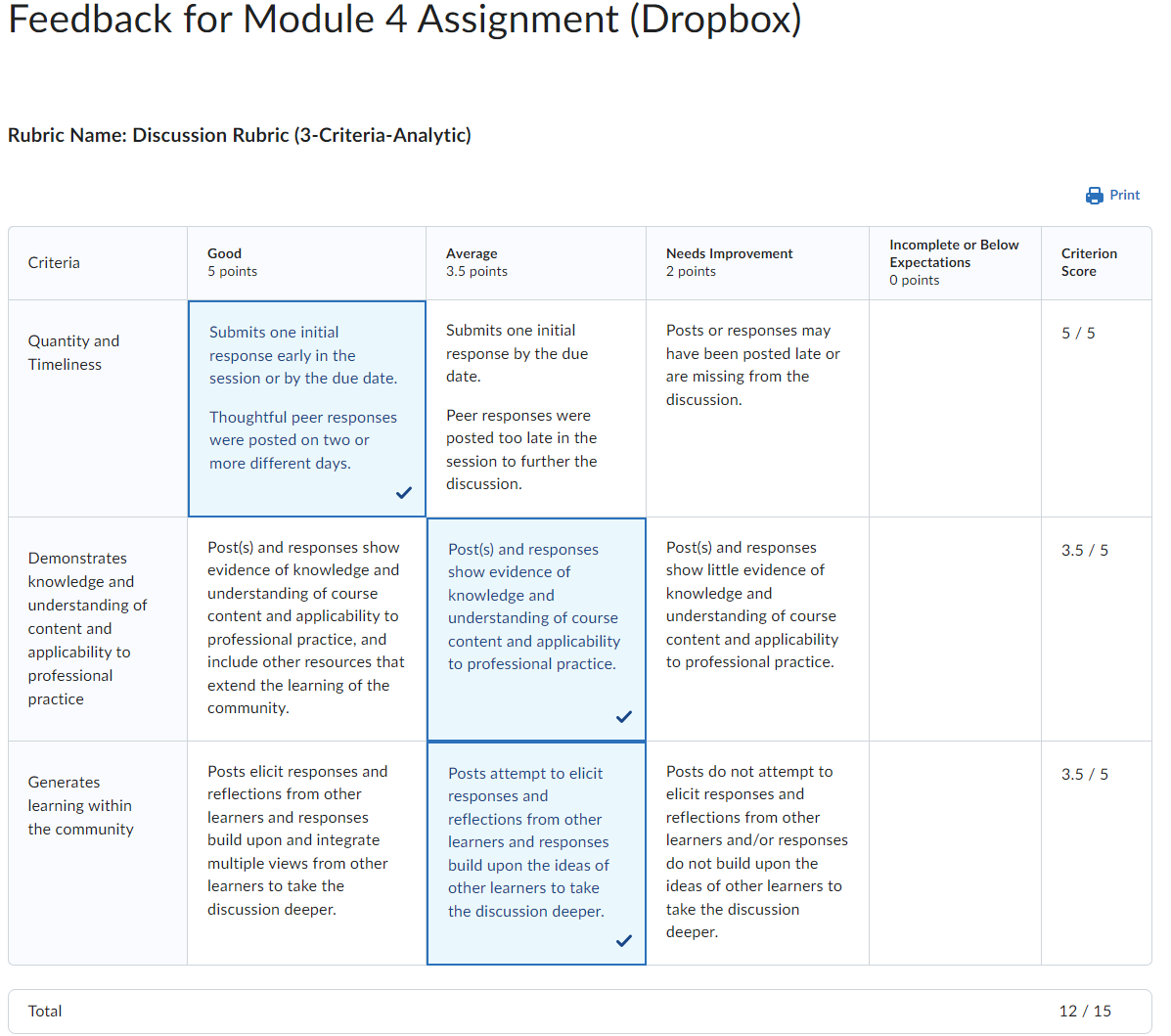 Student: Viewing Feedback Provided in a Dropbox
